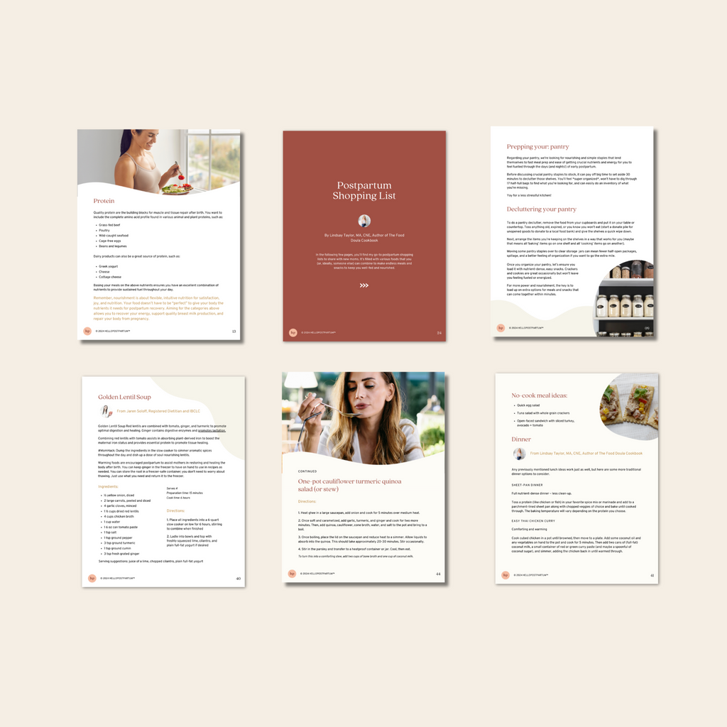 Postpartum Nutrition Book and Meal Prep Guide – Hello Postpartum