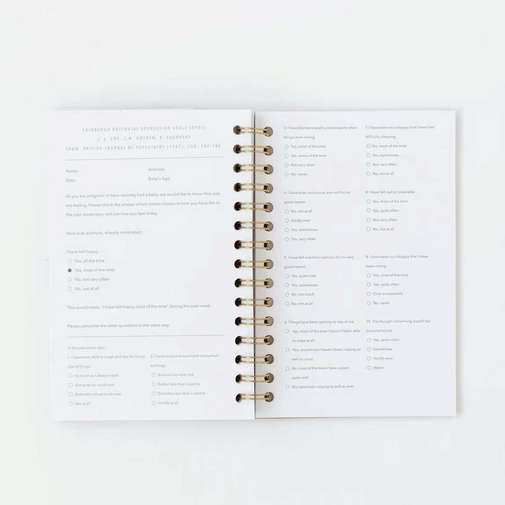Coil-Bound Postpartum Journal – Hello Postpartum
